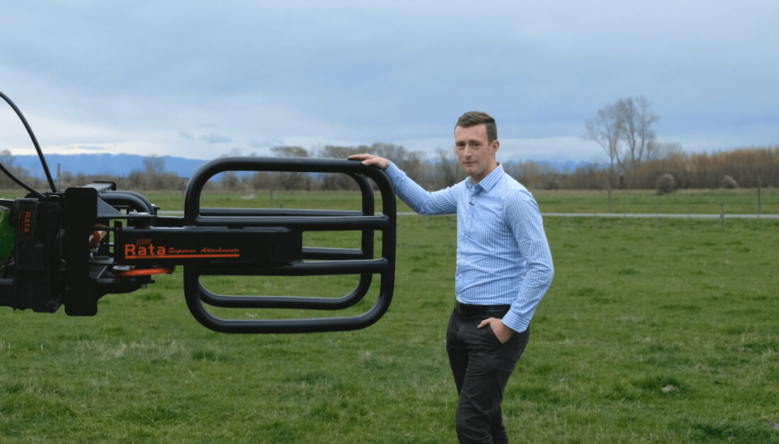 Bale Clamp | Rata Wrapped Bale Handler | Rata Industries Bale Hands